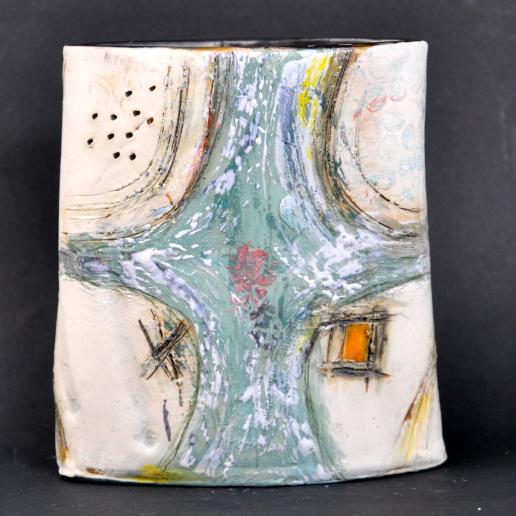 oval slab built Vase - Ceramics buy Anja